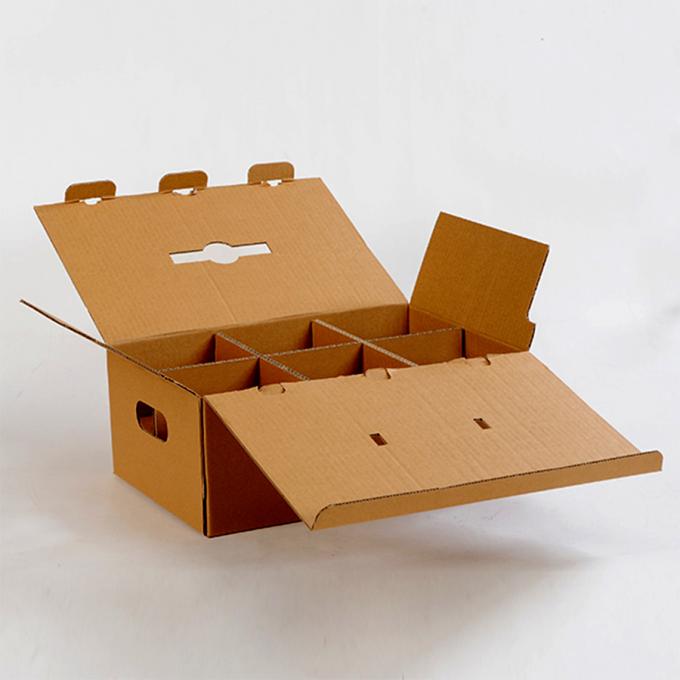 Corrugated Cardboard Carton Storage Boxes Customized Logo 10kg Load Bearing